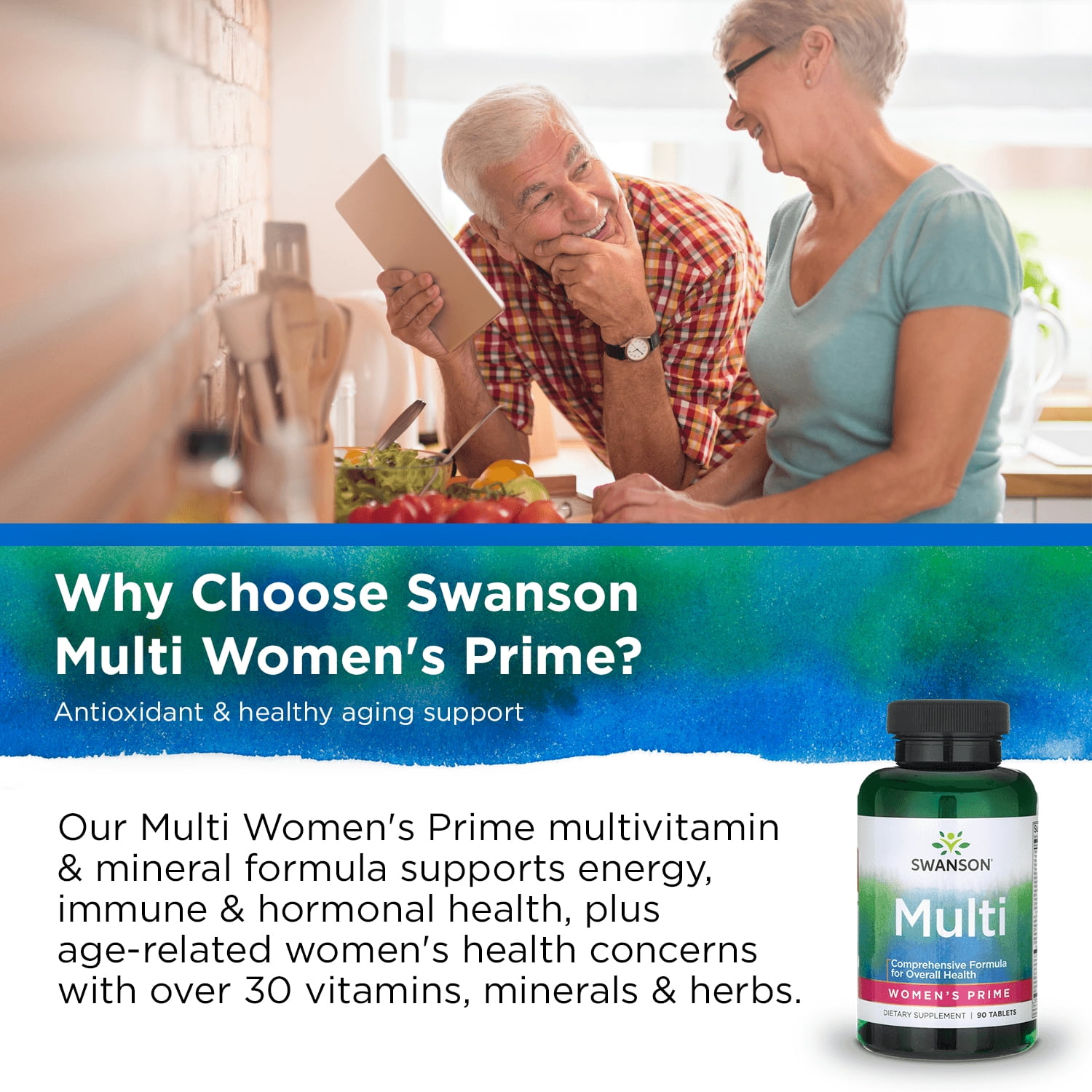 Swanson Multivitamin Women’s Prime Tablets, 90 Count