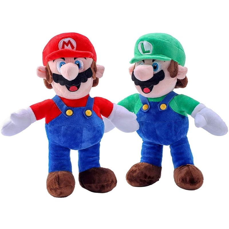 Peluches Super Mario JM Mario y Luiqi Set 14in | Walmart en línea