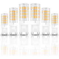 G9 LED Light Bulb, 6Watt, 600 lumens, 60W Equivalent (3000K), CRI80 ...