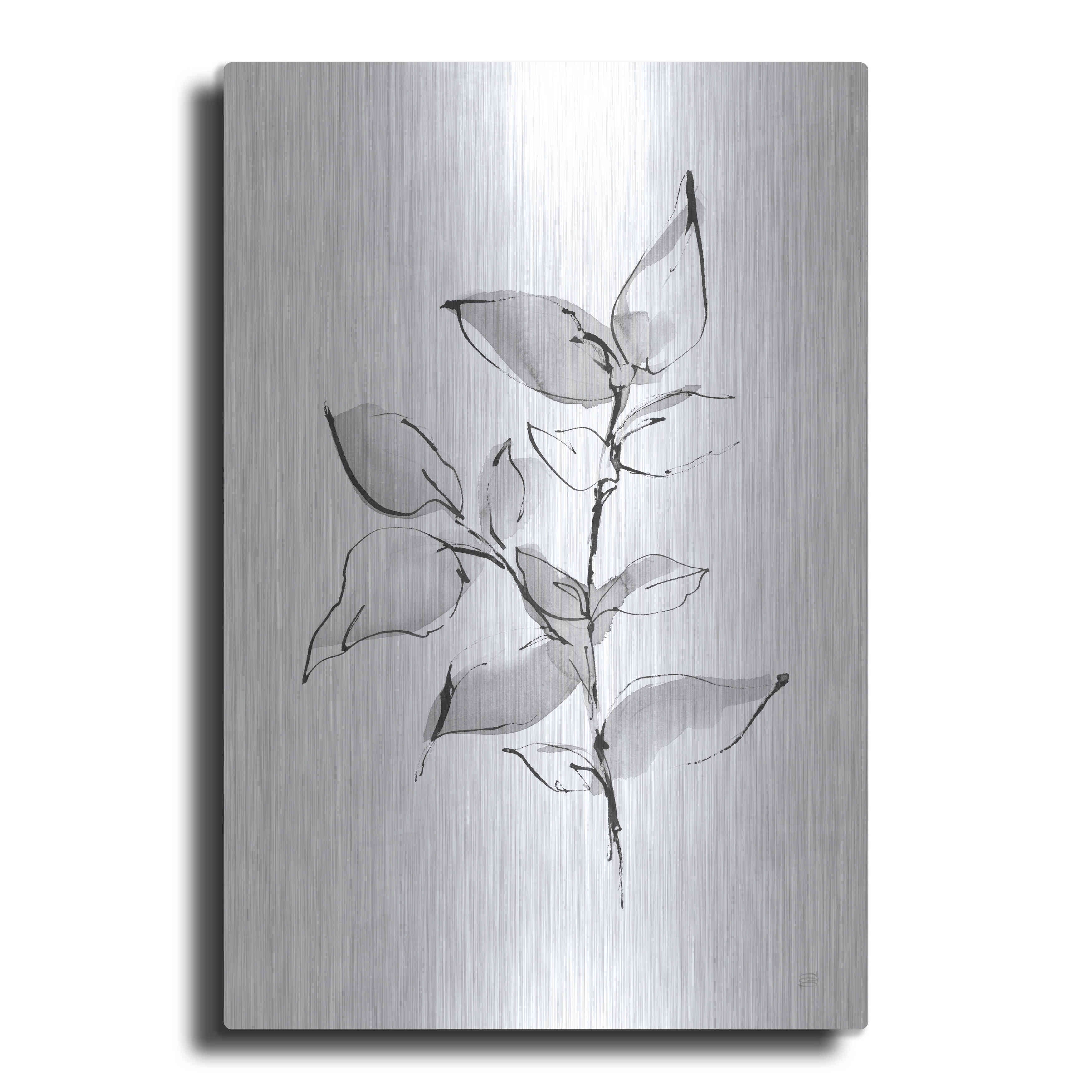 Luxe Metal Art 'Wash Leaf II' by Chris Paschke, Metal Wall Art, 24"x36 ...