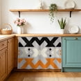 Abstract Art Cabinet Curtains for Kitchen 28"W x 35"L, Blue Black ...