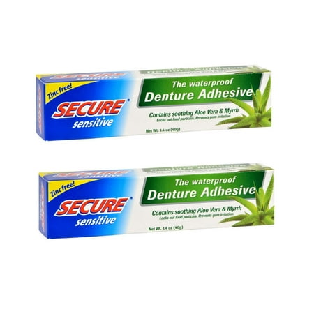Secure Waterproof Denture Adhesive, 1.4 Oz - 2 Pack | Walmart Canada
