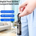 4-in-1 Smart Digital Display Keychain Cable, 65W Fast Charging, Zinc ...
