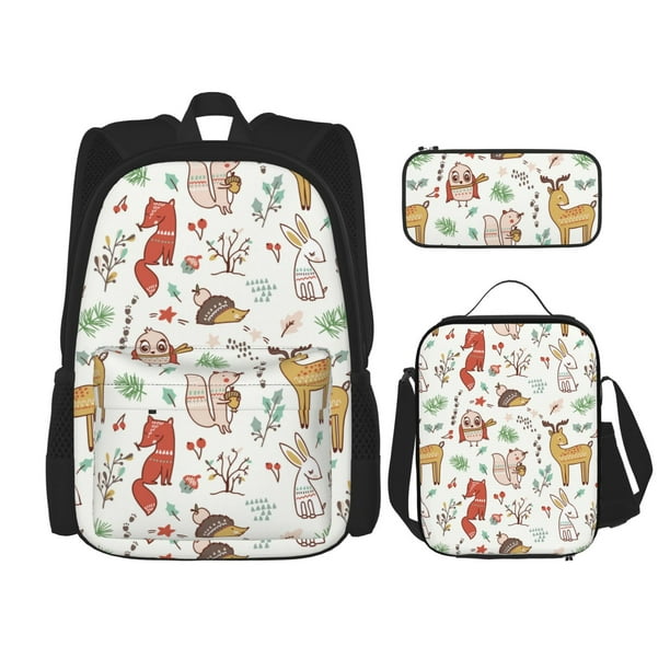 Fotbe Cute Little Animals Set Escolar 3 en 1 para Niños - Mochila Duradera con Lonchera Aislante ...