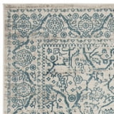 SAFAVIEH Princeton Xavier Floral Bordered Area Rug, Blue/Beige, 9' x 12 ...