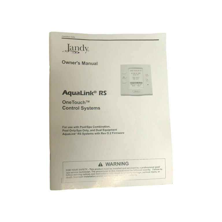Aqualink Rs4 Operation Manual Jandy IQ JNDY RS26 AquaLink RS Dual