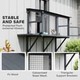 PawHut Outdoor Cat Catio, Wooden Cat Enclosure Window Perch with ...