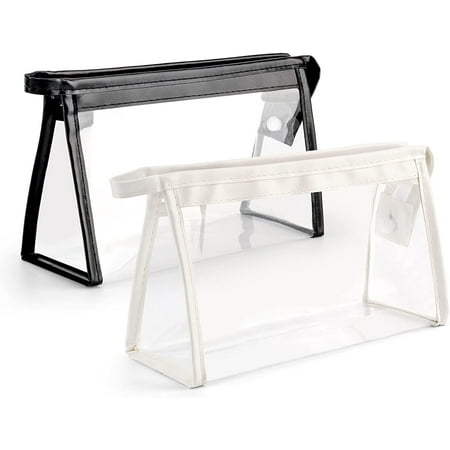 SHAR Transparent School for Examination, Clear PVC Makeup Toiletry ...