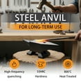 Easmvetaln 22Lbs Cast Steel Anvil with Large Countertop, Anvils for ...
