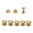 5x Pure Brass Rivet Screws, DIY Flat Belt Screw Leather Craft Chicago ...
