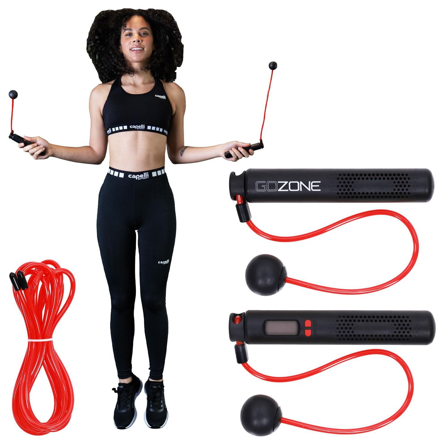 GoZone Cordless Jump Rope – Red/Black, With digital counter - Walmart.ca