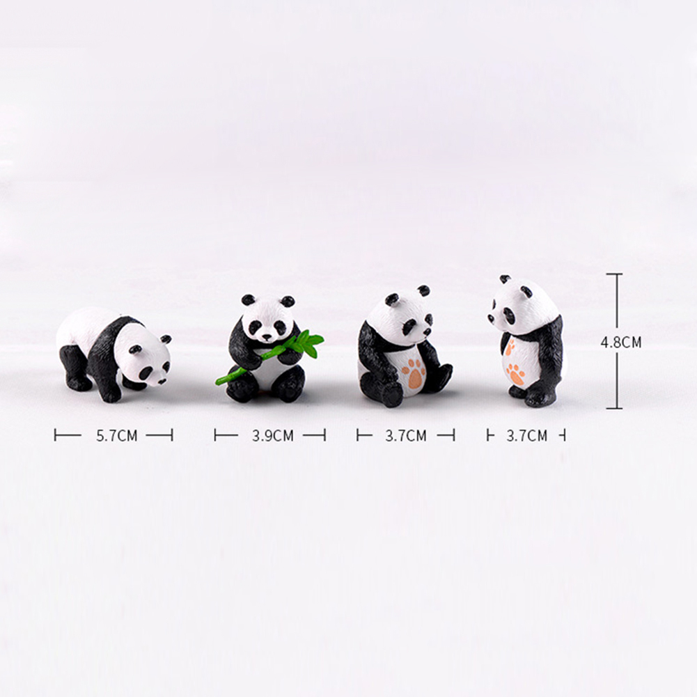 Buy Windfall 4 Pieces Cute Panda Figures Cute Panda Toys Figurines ...