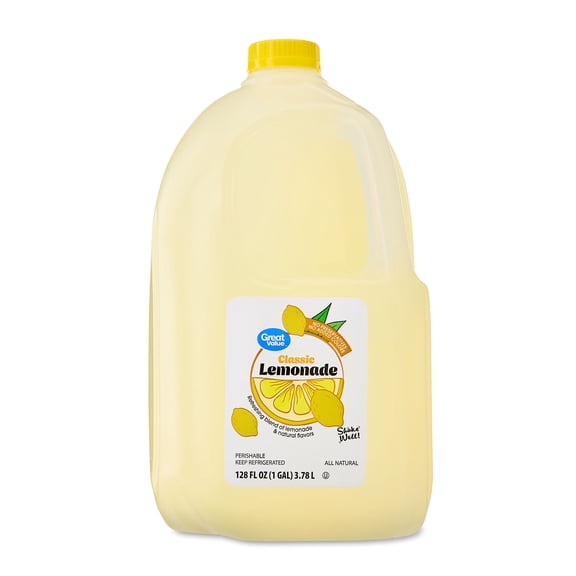 Great Value Classic Lemonade 16 fl oz Refreshing Lemonade Single ...