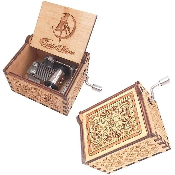 18 Notes Wooden Engraved Anime Sailor Moon Theme Music Box,antique ...