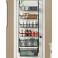 HUKOER 6-Tier Over the Door Metal Pantry Organizer with Food Rack ...