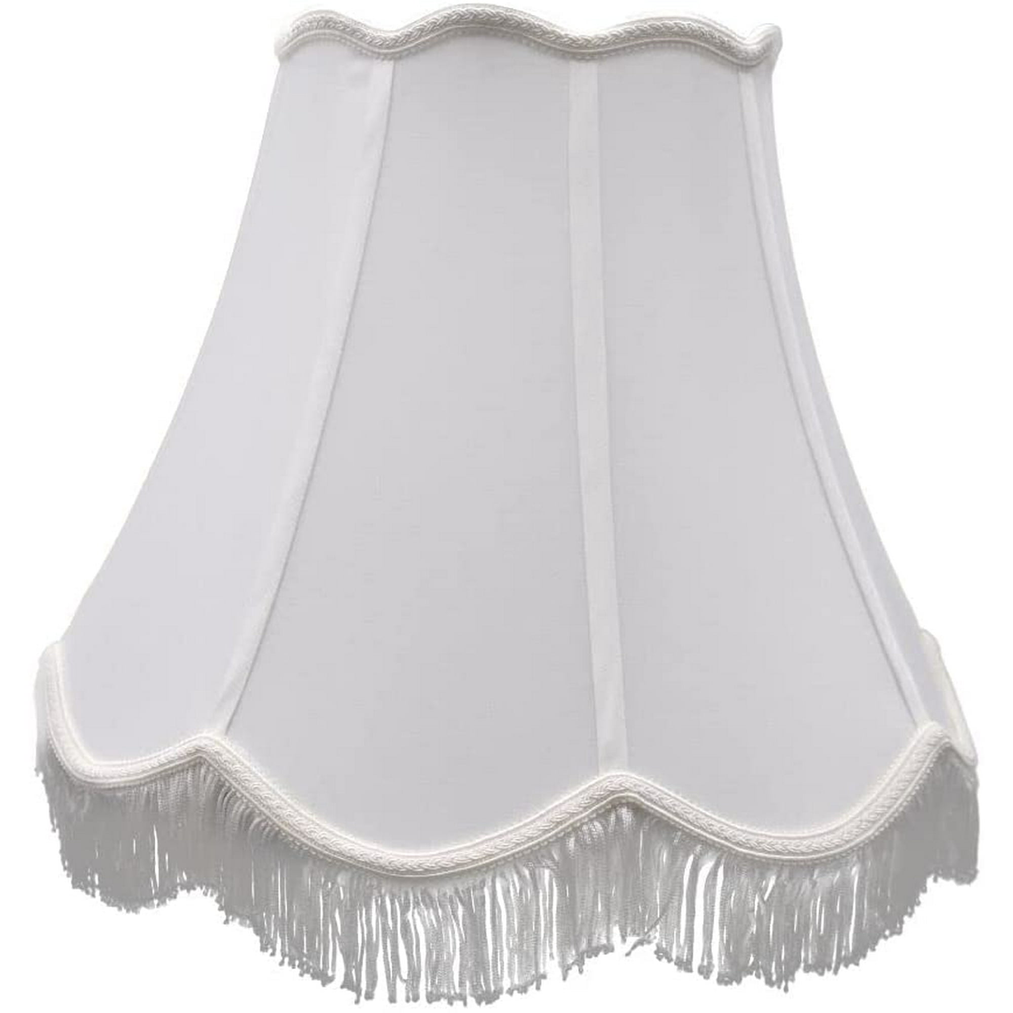 White Scalloped Lamp Shades