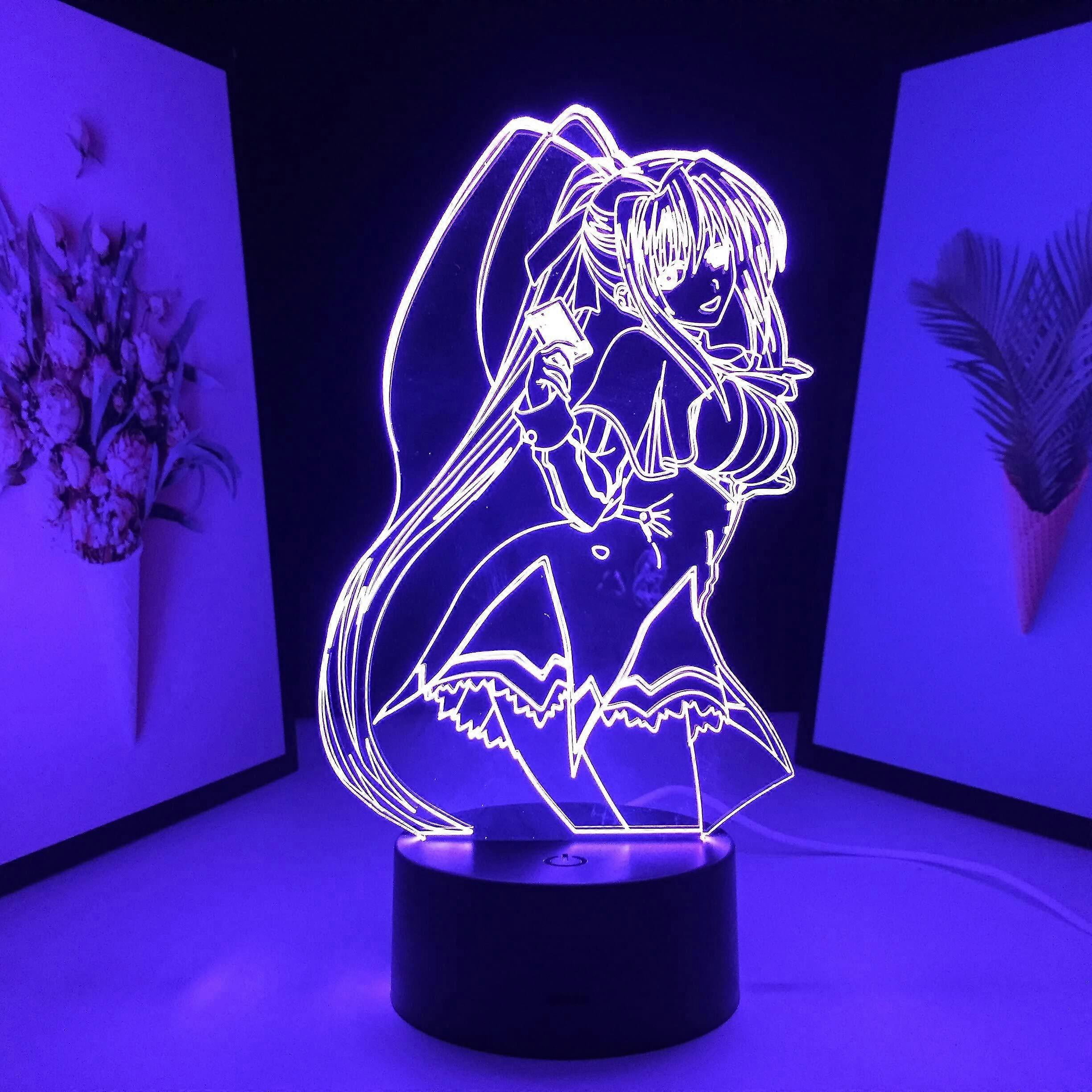 Anime Figure Himejima Akeno Night Light For Bedroom Decor Nightlight ...
