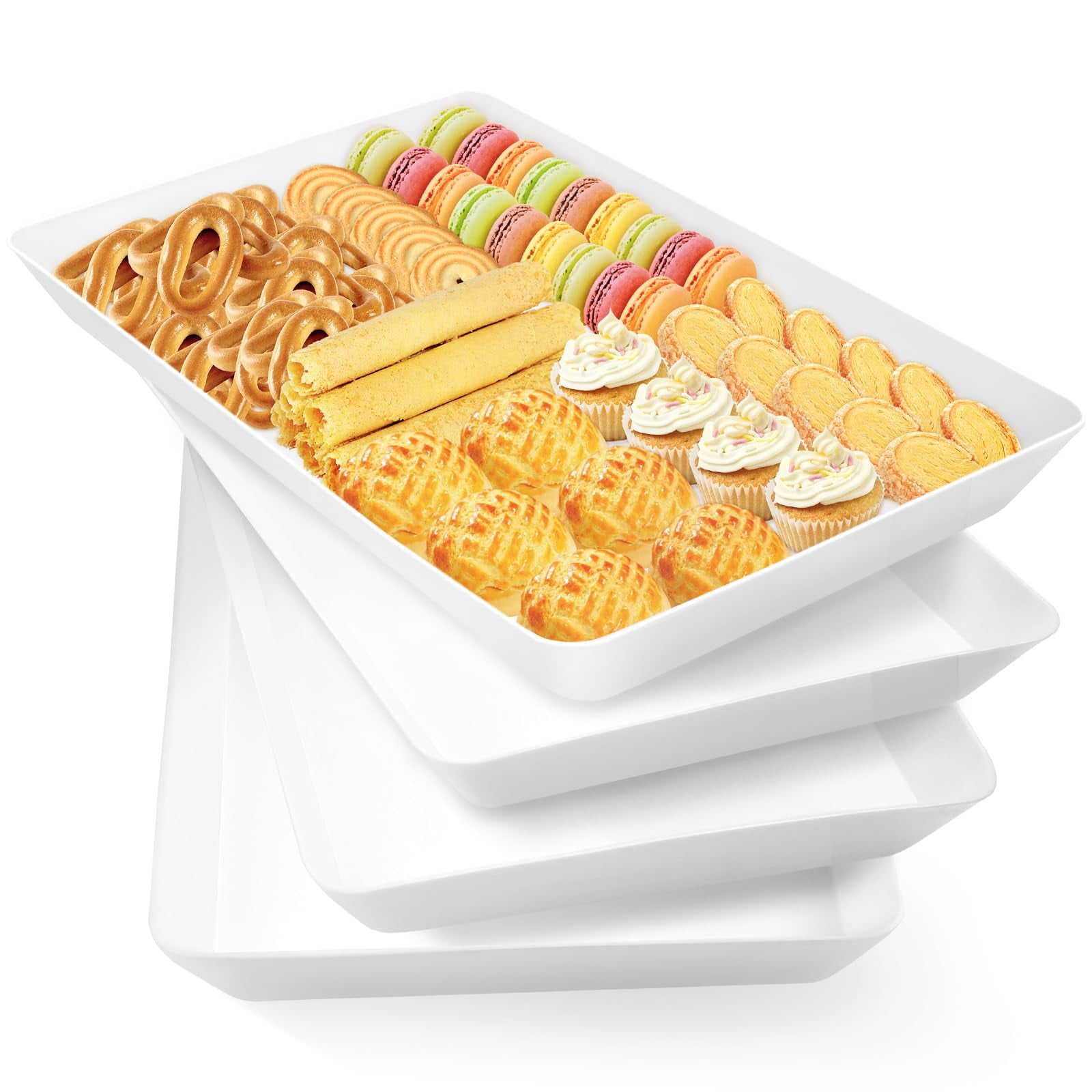Click here for Chkusy Serving Tray For Entertaining  4-Pack Servi... prices