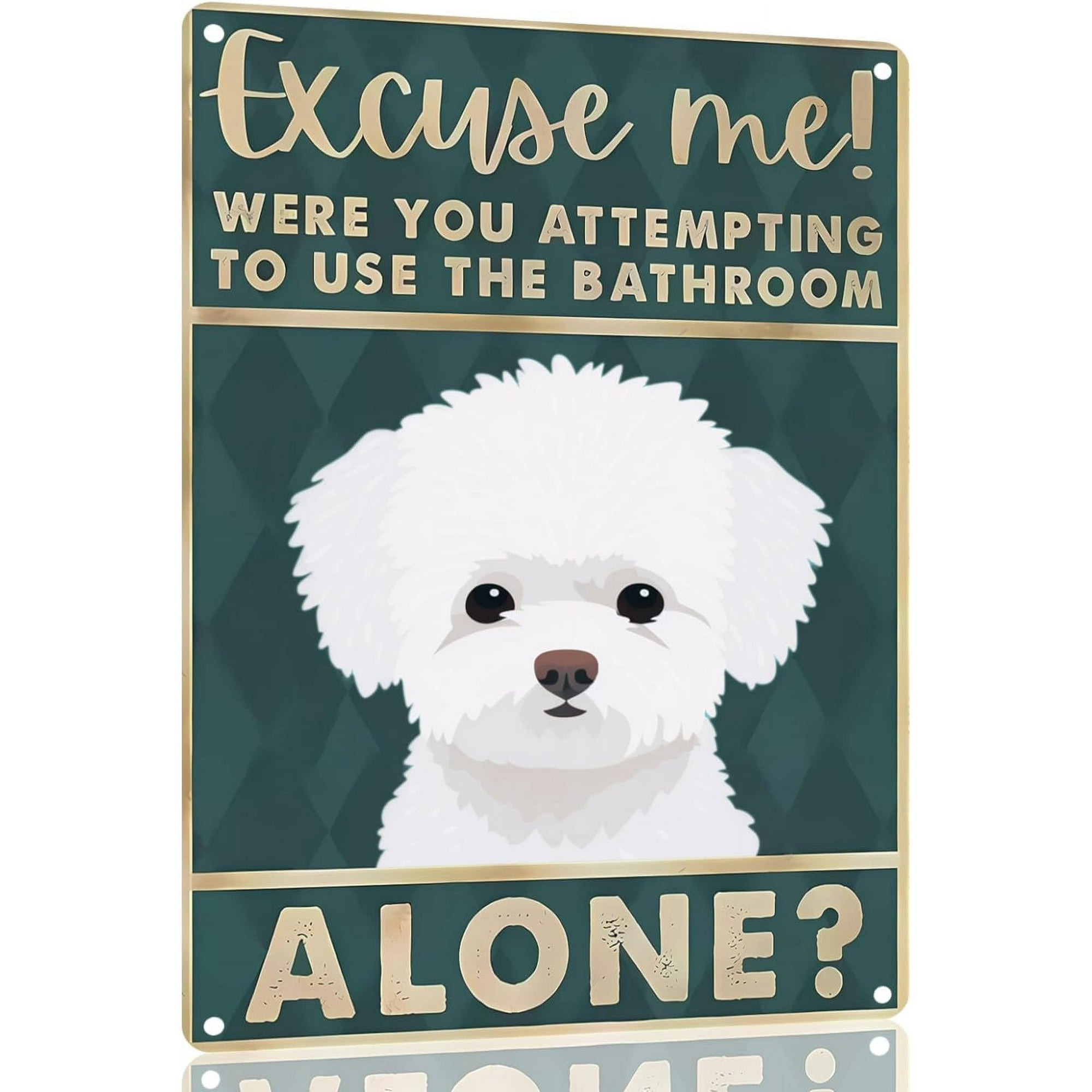 Click here for Aocisuki Bichon Frise 12x8 Inch Excuse Me Were You... prices