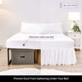 Ruffled Bed Skirt With Split Corners Queen White 14 Inch Drop