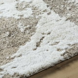 Better Homes & Gardens Brown Abstract High/Low Shag Area Rug, Brown, 5 ...