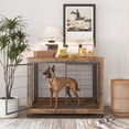 Pefilos 43" Wooden Dog Crates for Large Dogs Indoor Sliding Door Dog ...