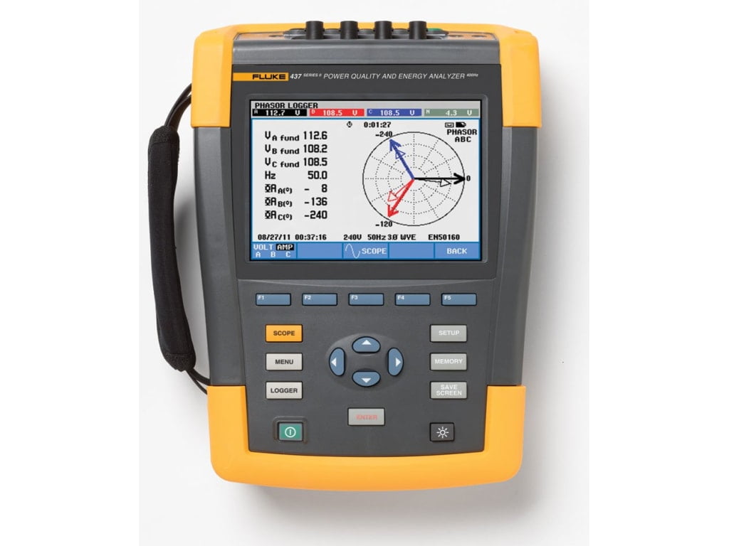 Fluke 437-II 400 Hz Three-Phase Power Quality and Energy Analyzer ...