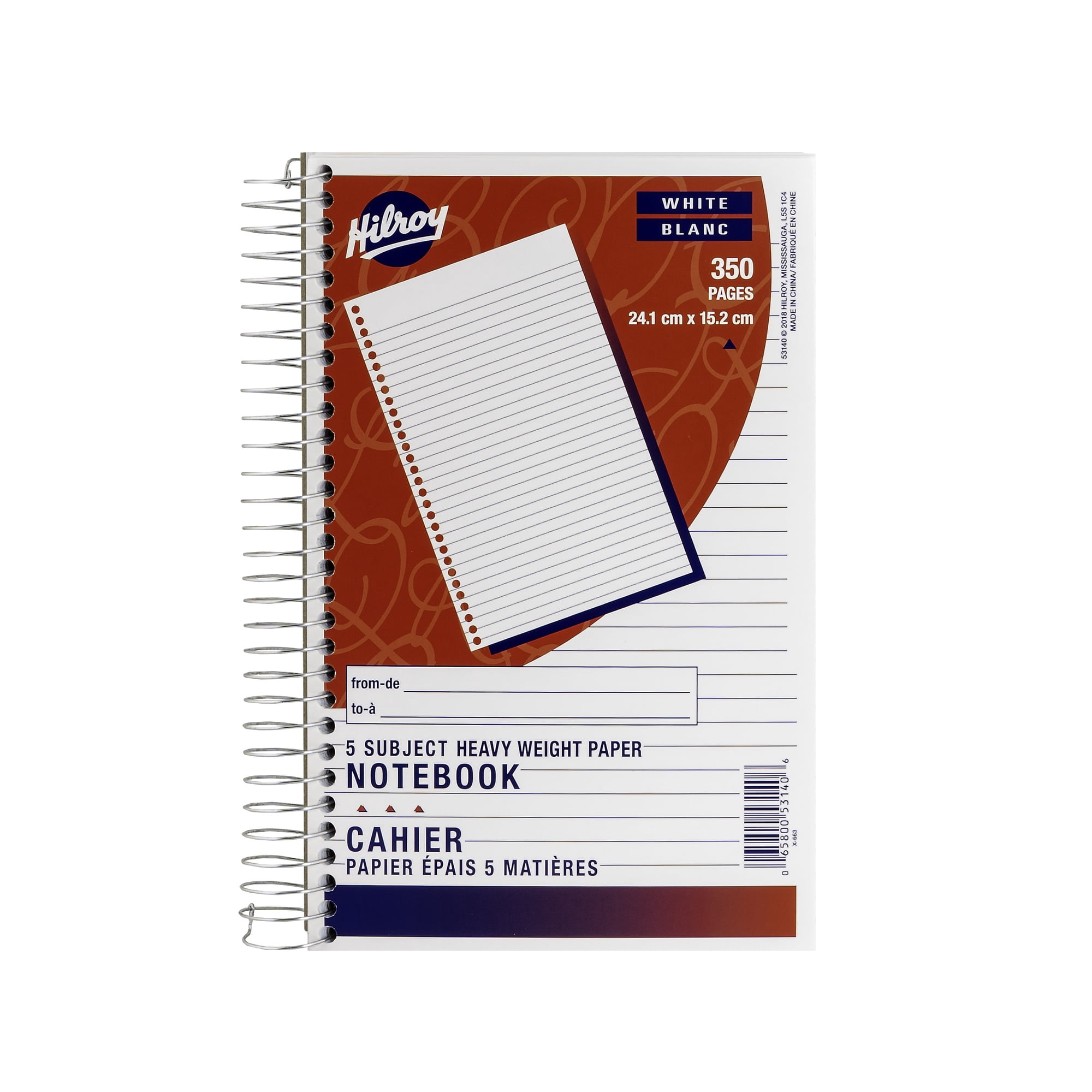 Click here for Hilroy Coil Notebook 5 Subject  350 Page  9-½ X 6 prices