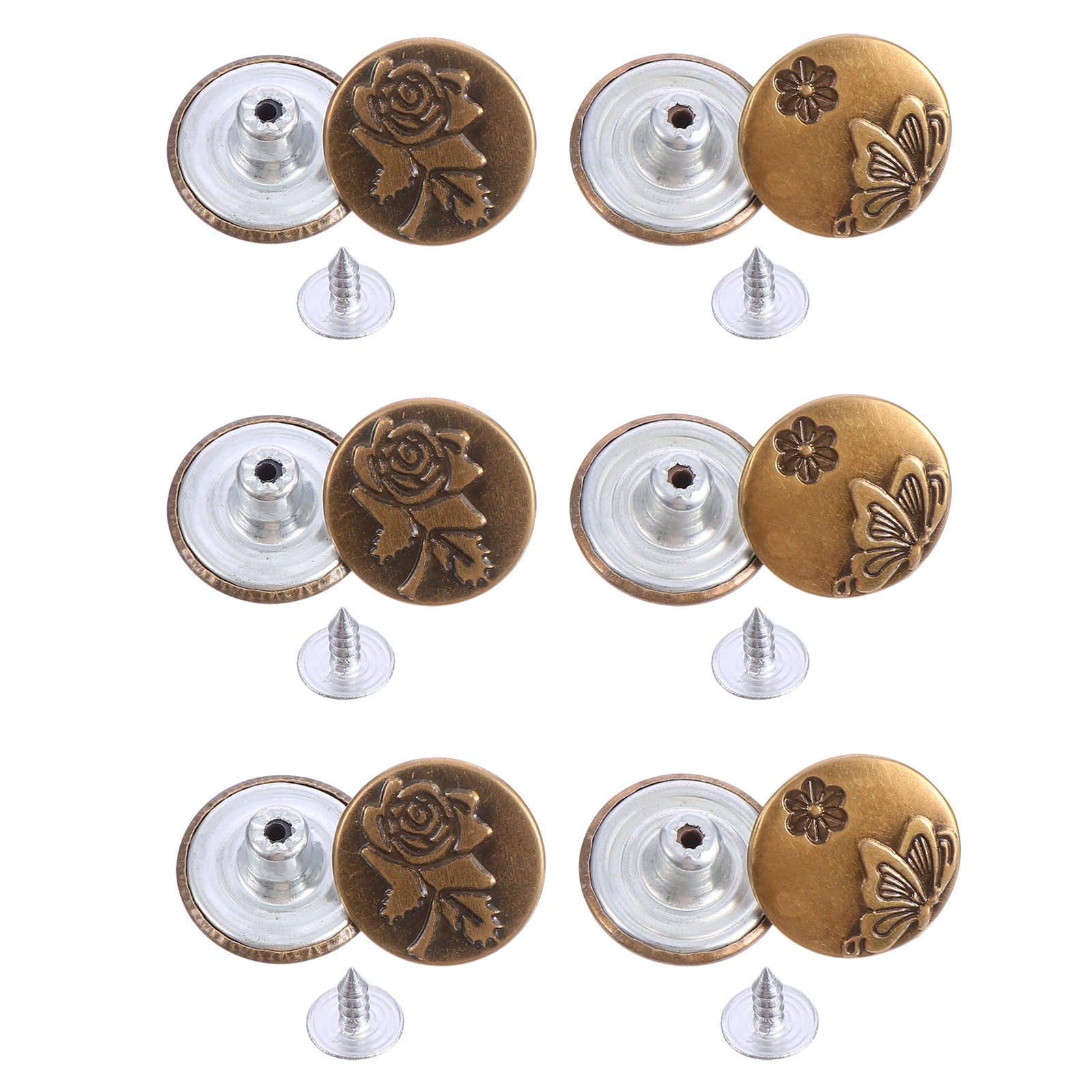 Button Snap Instant Buttons Pants Waist Metal No Decorative Replacement ...