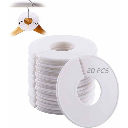 20 Pieces Round Clothes Rack Dividers Rack Divider Hangers Closet ...