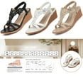 SHIBEVER Wedge Sandal for Women Summer Casual Boho Sandals Flower ...