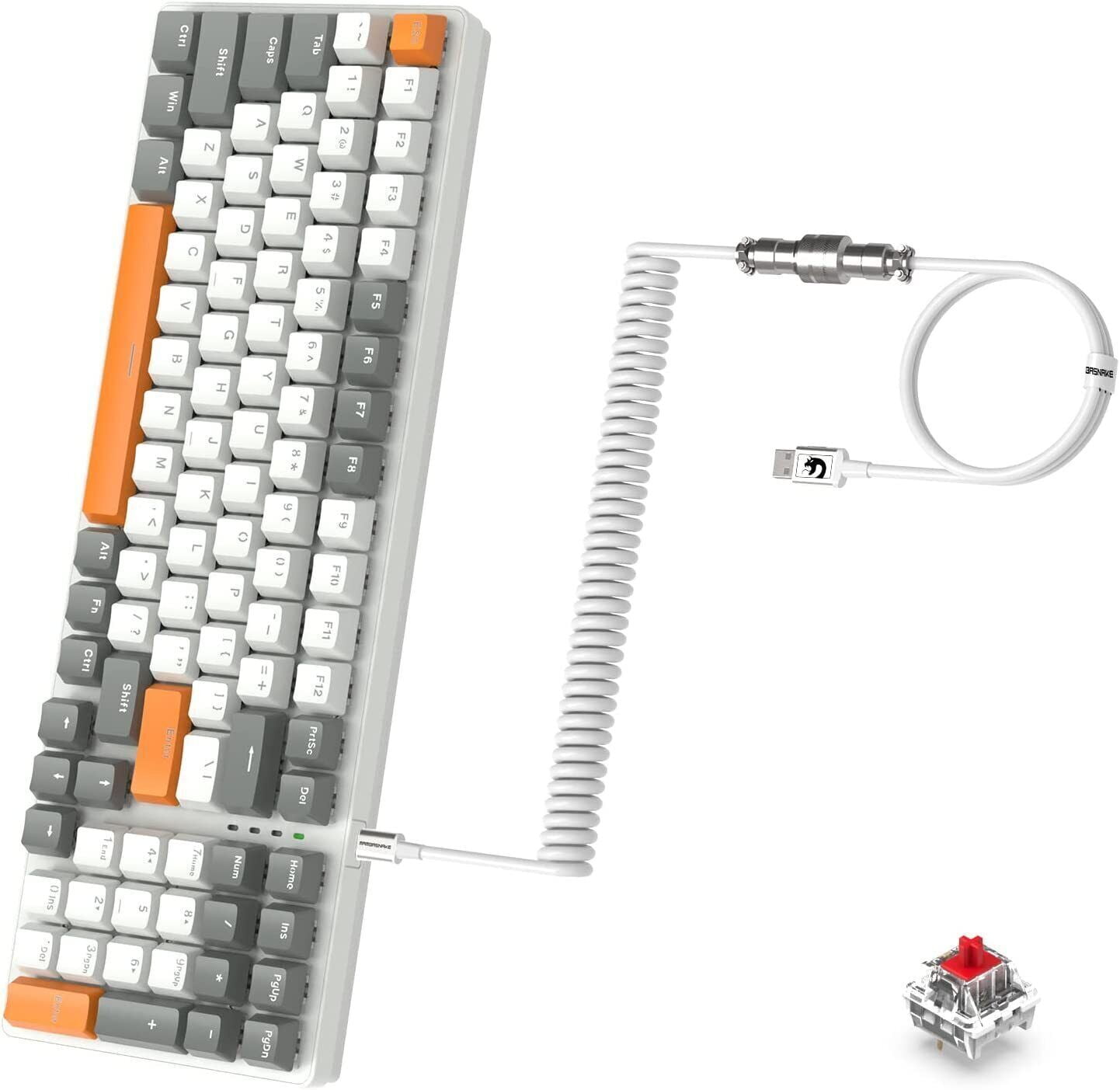 HXSJ K3 Mechanical Keyboard Ultra-Compact Mini 98 Keys Wired Type C USB ...