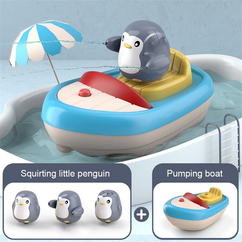 Electric Penguin Bath Toys Baby Bathtubs Yachts Jet Water Water Parks ...