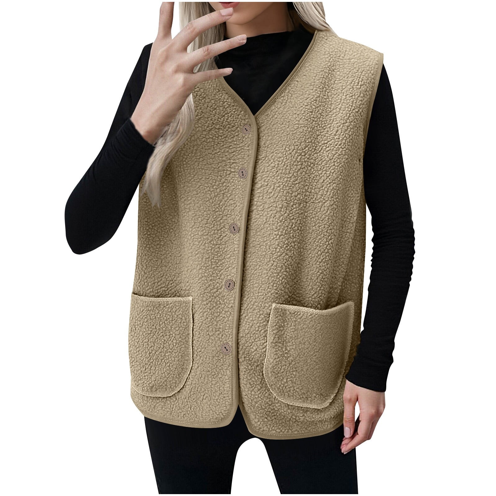 Click here for Mceream Fleece Vest For Women Trendy Button Down V... prices