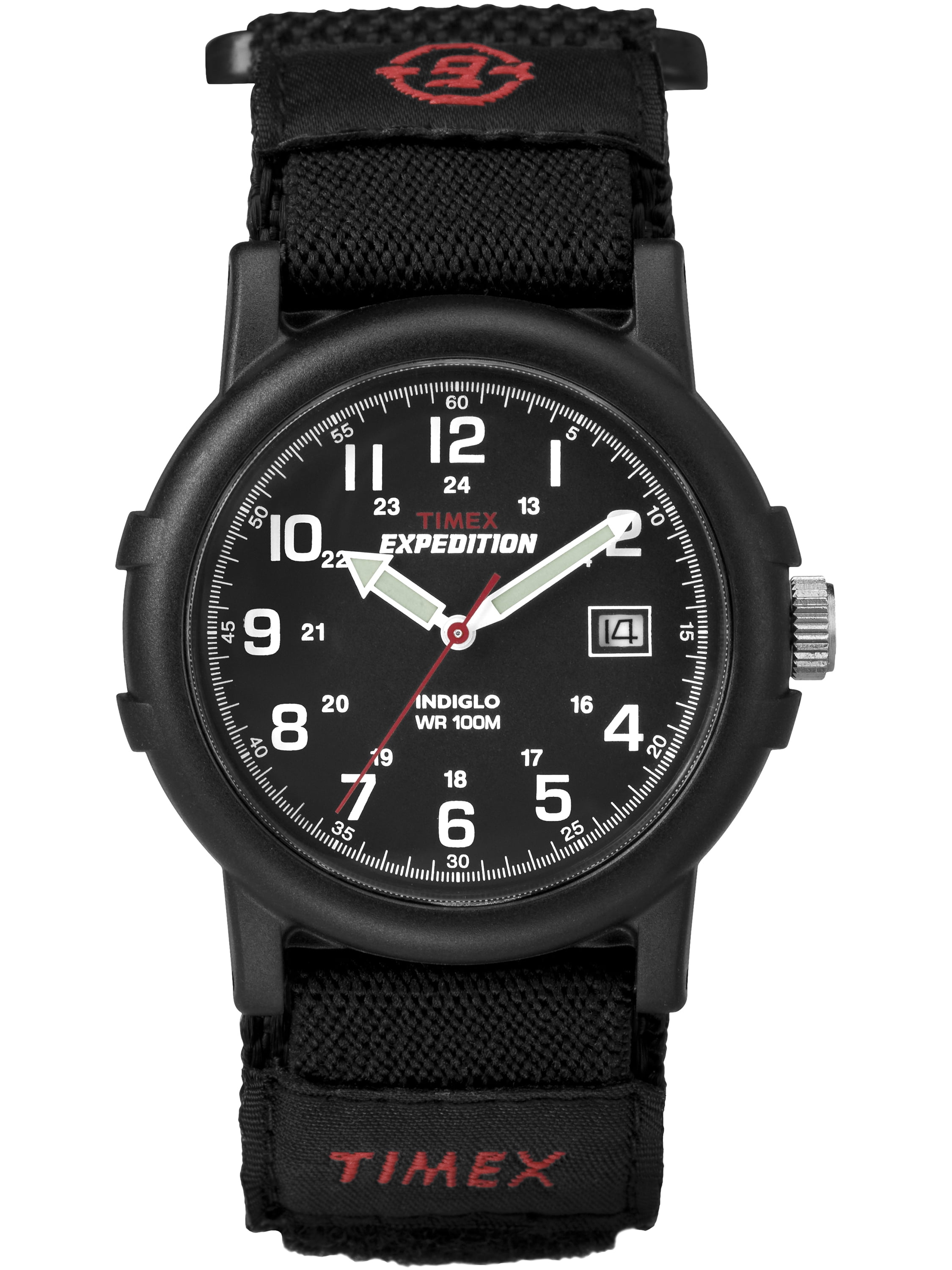 Timex Men's Expedition Camper Black 38mm Outdoor Watch, FastWrap Strap ...