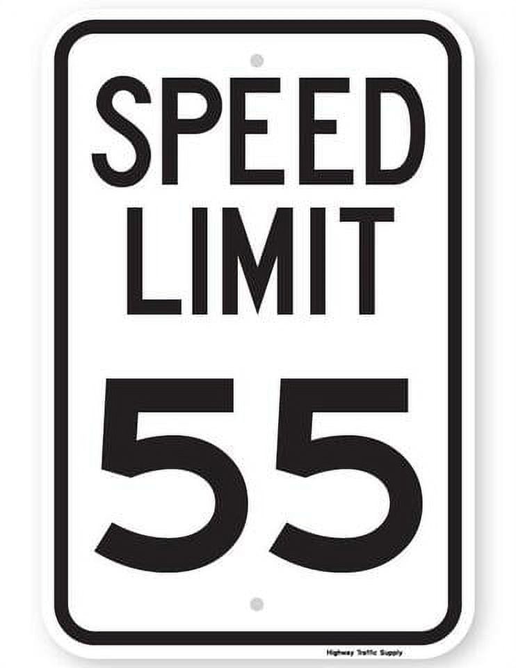 SPEED LIMIT 55 MPH Sign 18"x24" Premium Vinyl Non- Reflective Aluminum ...