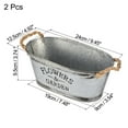 Uxcell Oval Metal Flower Pot, 9.45"x4.92", Plant Potting Garden Bucket ...