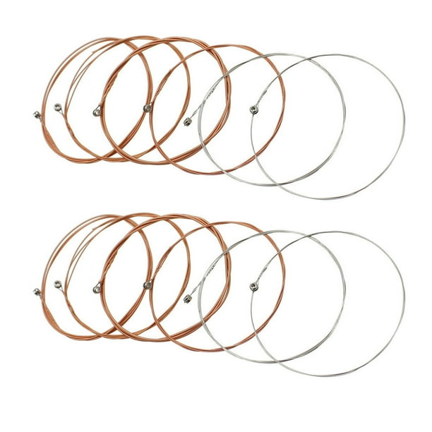 12 Pieces Folk Guitar Strings Acoustic Strings Good Performance Silver ...