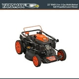 "Yard Max 22"" 201cc 6 Speed CVT RWD 3-in-1 Gas Powered Lawn Mower ...