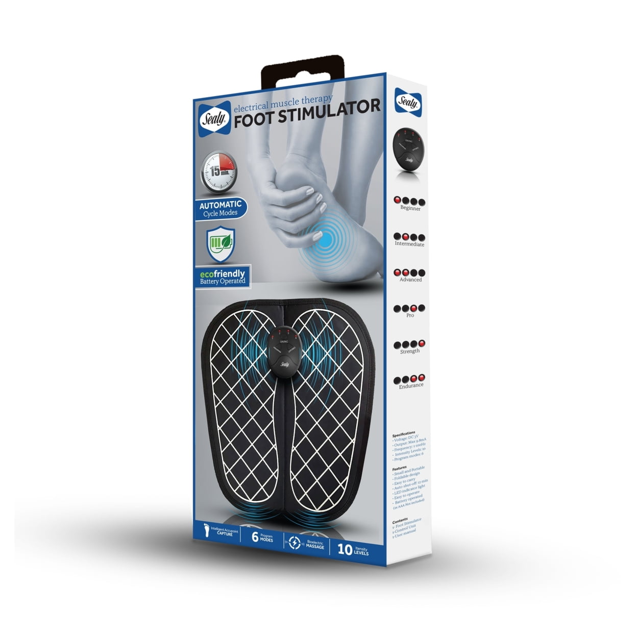 Sealy Portable Electric Muscle Stimulator & Foot Massage Pad (MA-130 ...