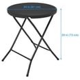 24 Inch Portable Folding Circular Dining Table, Suitable for Indoor ...