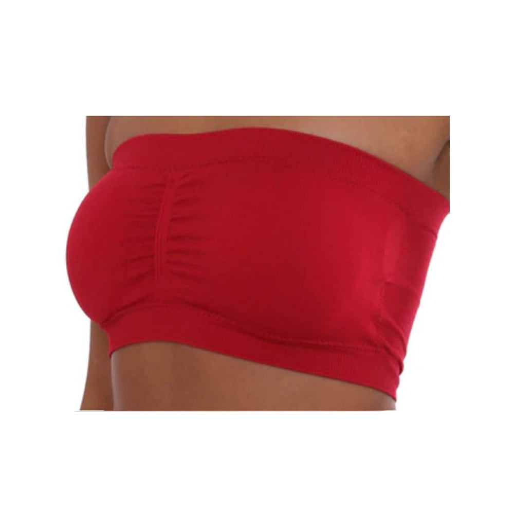 Lavra Lavra Womens Plus Size Bandeau Bra Strapless Basic Layer Tube