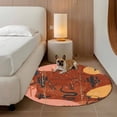 6ft Round Rug Western Boho Area Rugs for Living Room Bedroom Washable ...