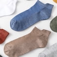 Breathable Flat Knit Boat Socks Men Solid Color Nylon High Elastic ...