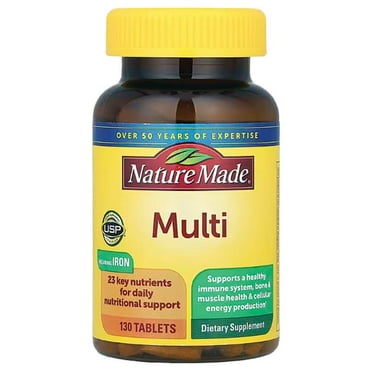 Nature Made Women's Daily Complete Multivitamin with D3, Iron, Calcium ...