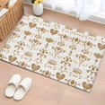 Classic Damask Small Area Rugs 2x3 French Country Caramel Heart Scroll ...