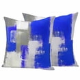 Blue Gray Outdoor Throw Pillow Covers Set of 2, Graffiti Abstract ...