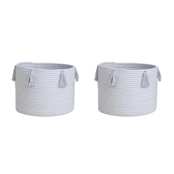 Wosthever Cesta de almacenamiento tejida con cuerda de algodón ...