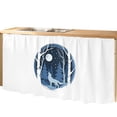 Blue Wolf Cabinet Curtain 28"W x 51"L, Christmas Tree Forest Scissors ...