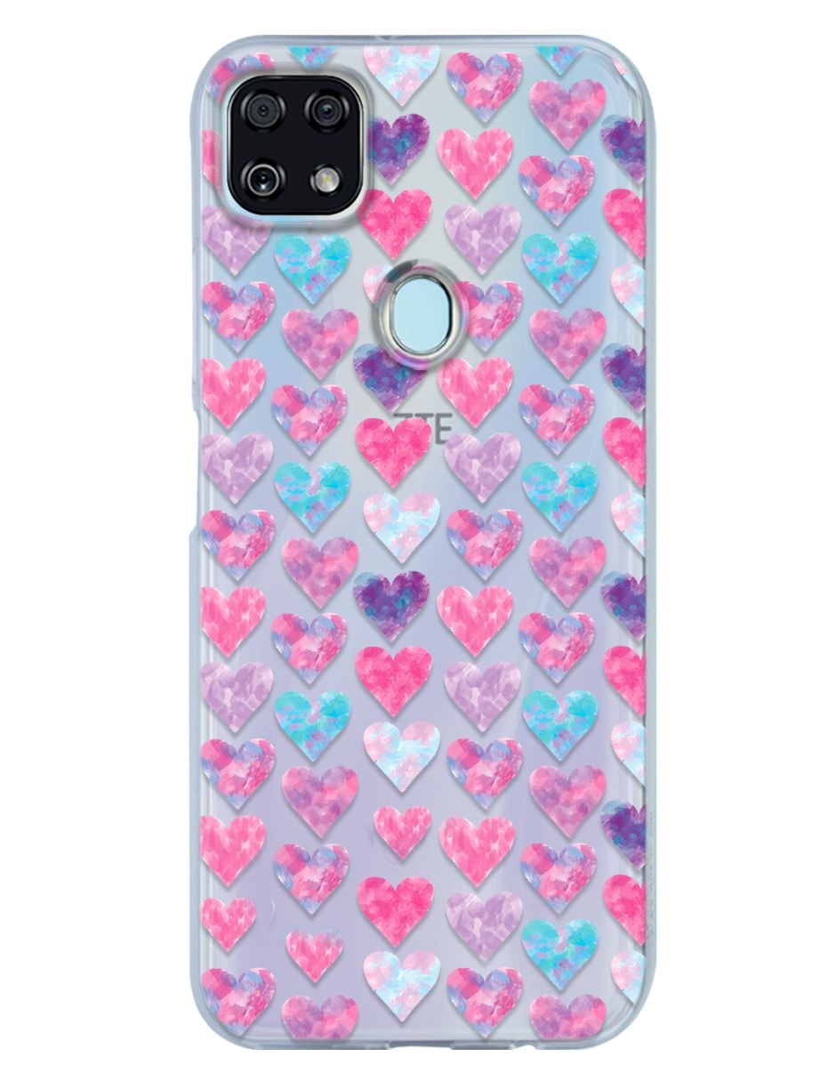 Funda para Blade V 2020 Vita Corazones Acuarela, Uso Rudo, InstaCase Protector para Blade V 2020 ...